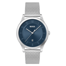 Relógio Purity Azul Aço Malha Milanesa