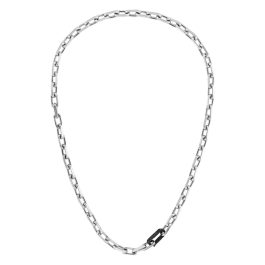 Colar Homem em Aço e Preto